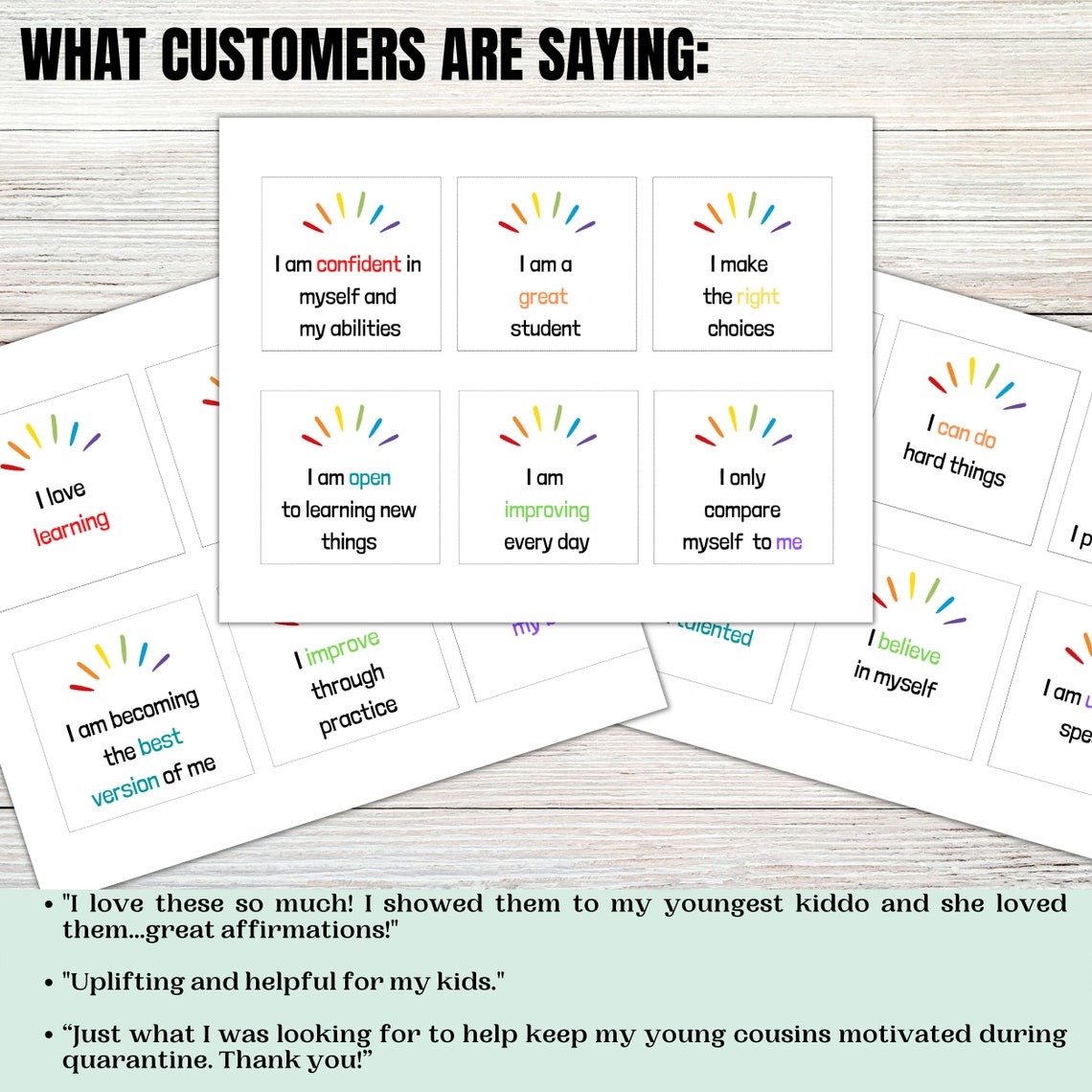 Kids Affirmations for School | Positive Affirmations for Kids Classroom ...