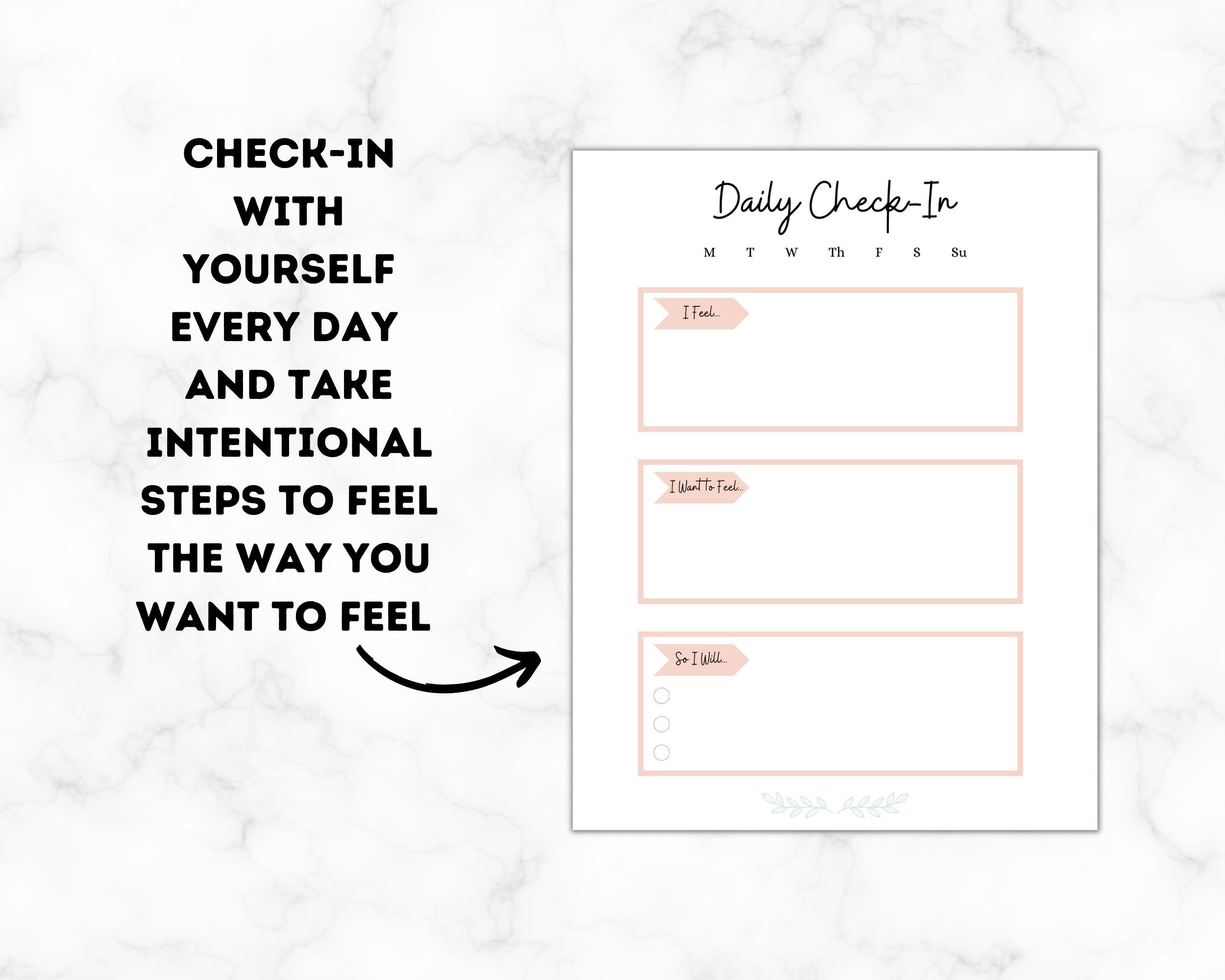 Self Care Planner Checklist for Mental Health & Wellness, Self Care ...