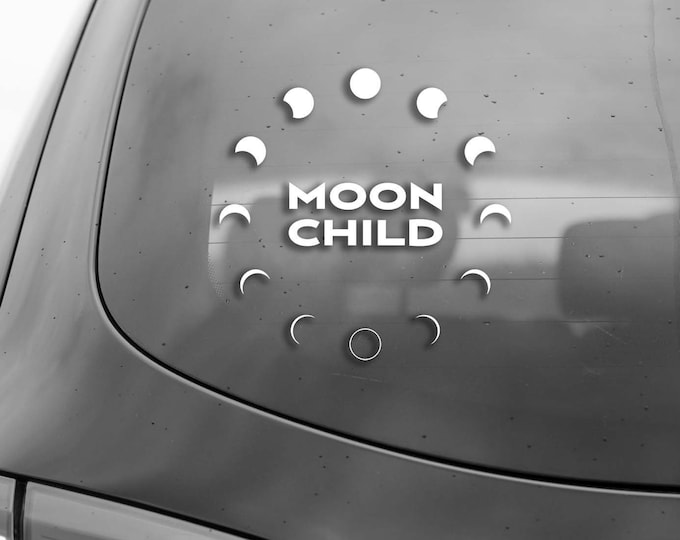 Moon Phase Moon Cycle Vinyl Car Window Bodywork Bumper Sticker Decal ...