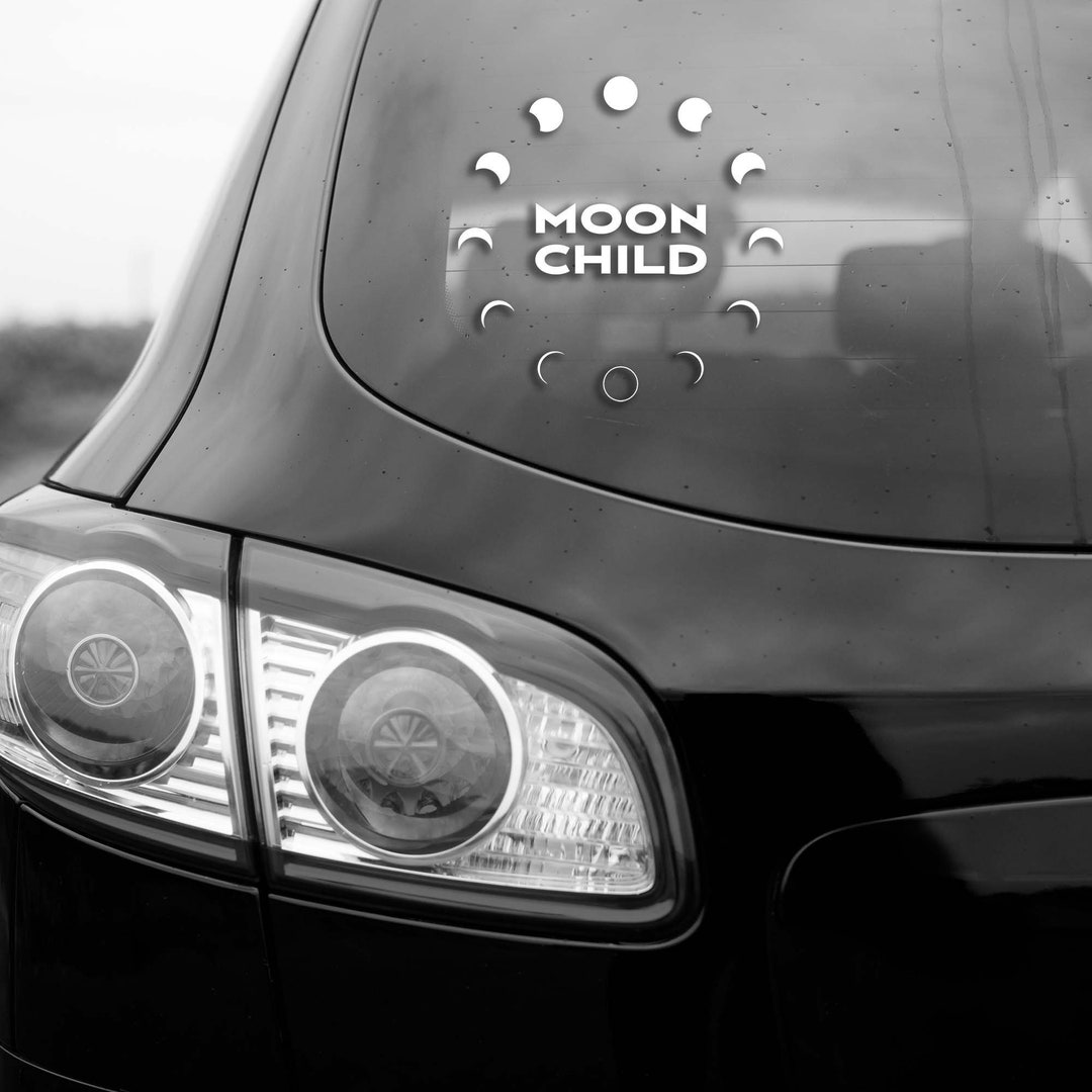 Moon Child Car Decal | Witchy Moon Phases Window Sticker - Etsy