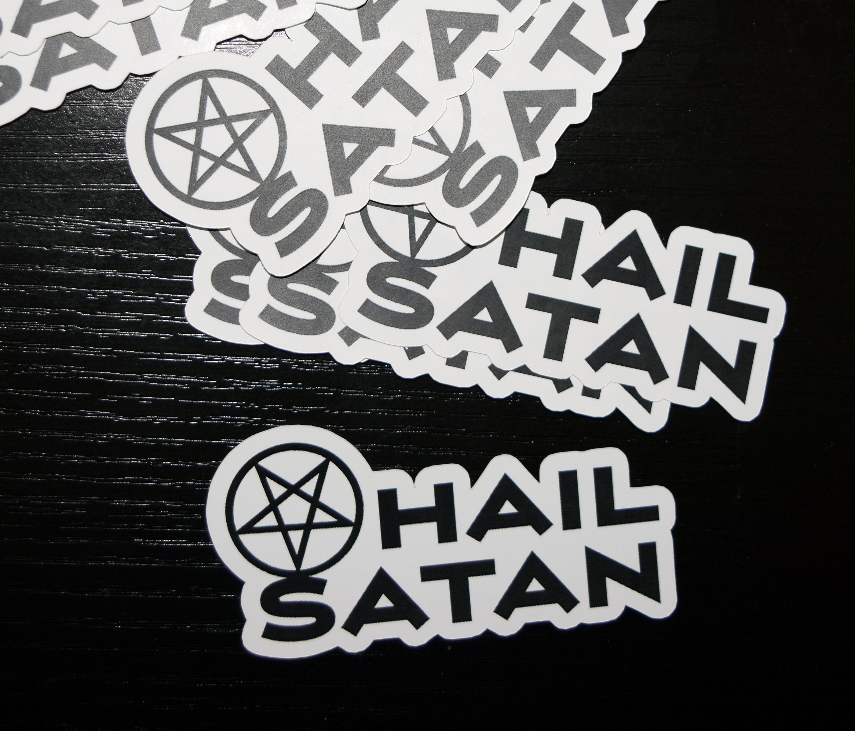 Hail Satan Die Cut Satanic Occult Stickers | Etsy