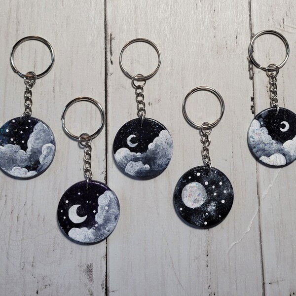 Wooden Painted Keychains - Etsy