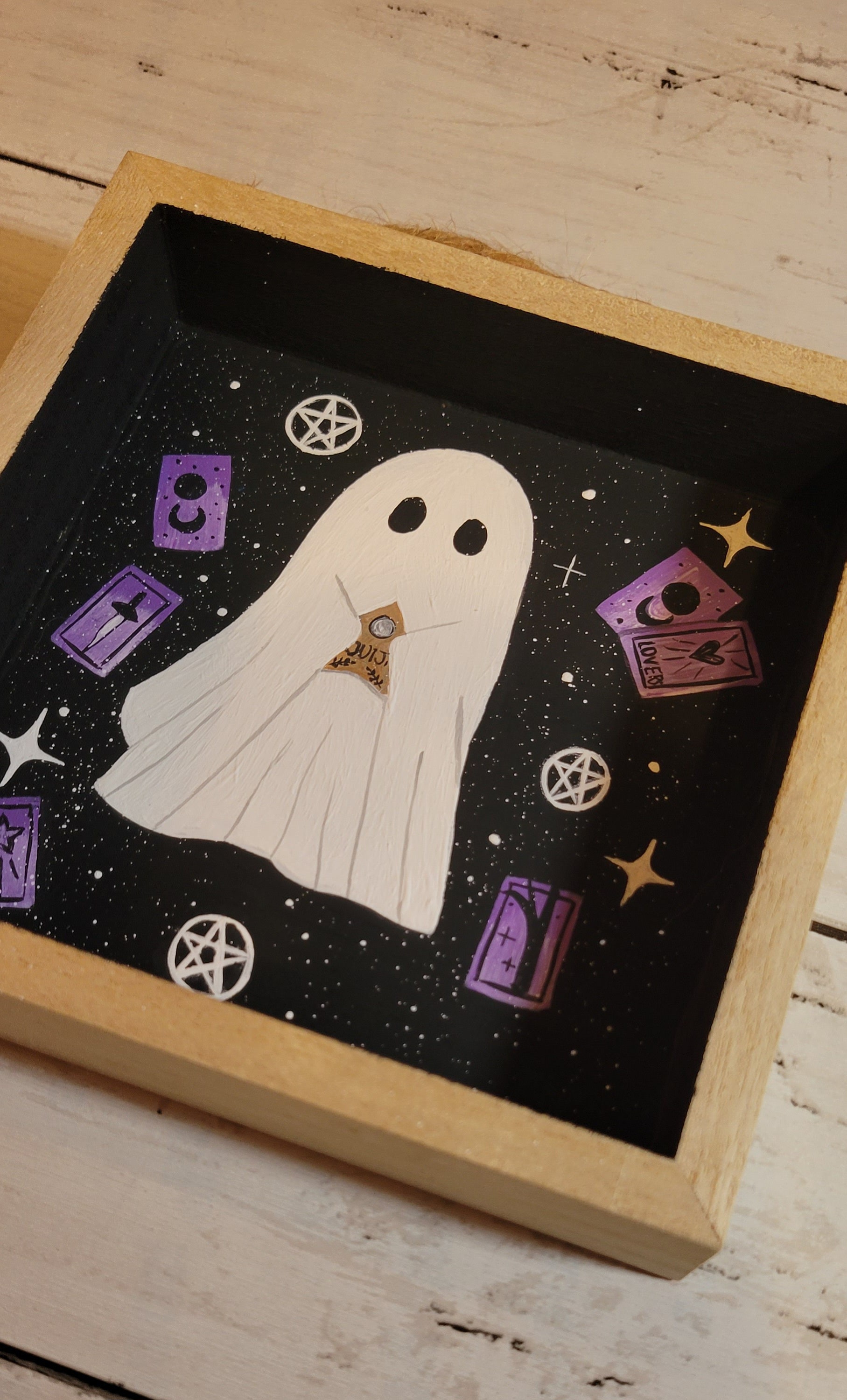 Ghost Hand Painted Goth Wall Decor Plaque - Etsy