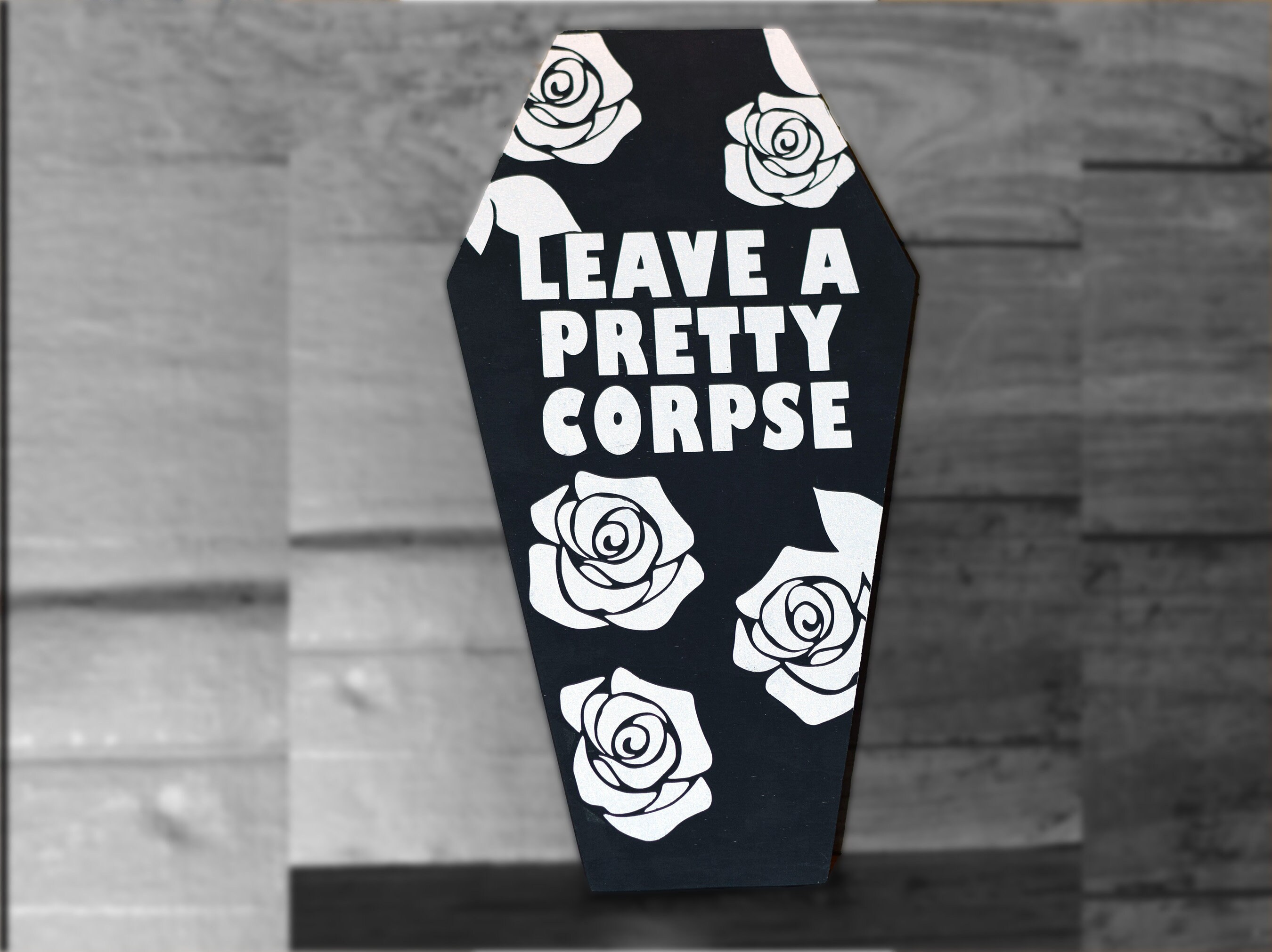 Goth Coffin Wood Wall Decor - Etsy