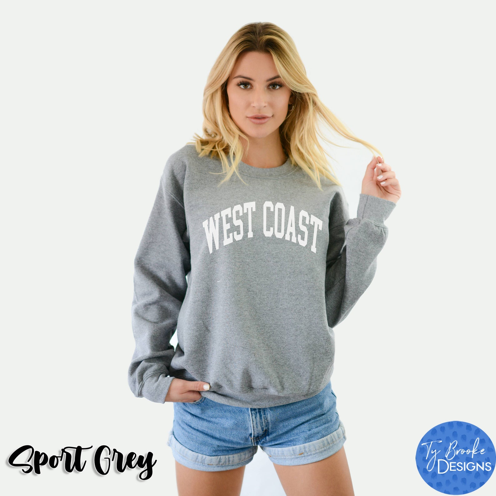 West Coast Sweatshirt West Coast Crewneck Sweatshirt Trendy - Etsy