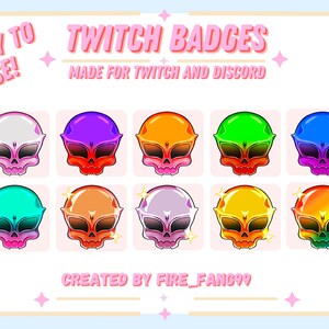 12 Funky Skulls Twitch Badges Set - Etsy