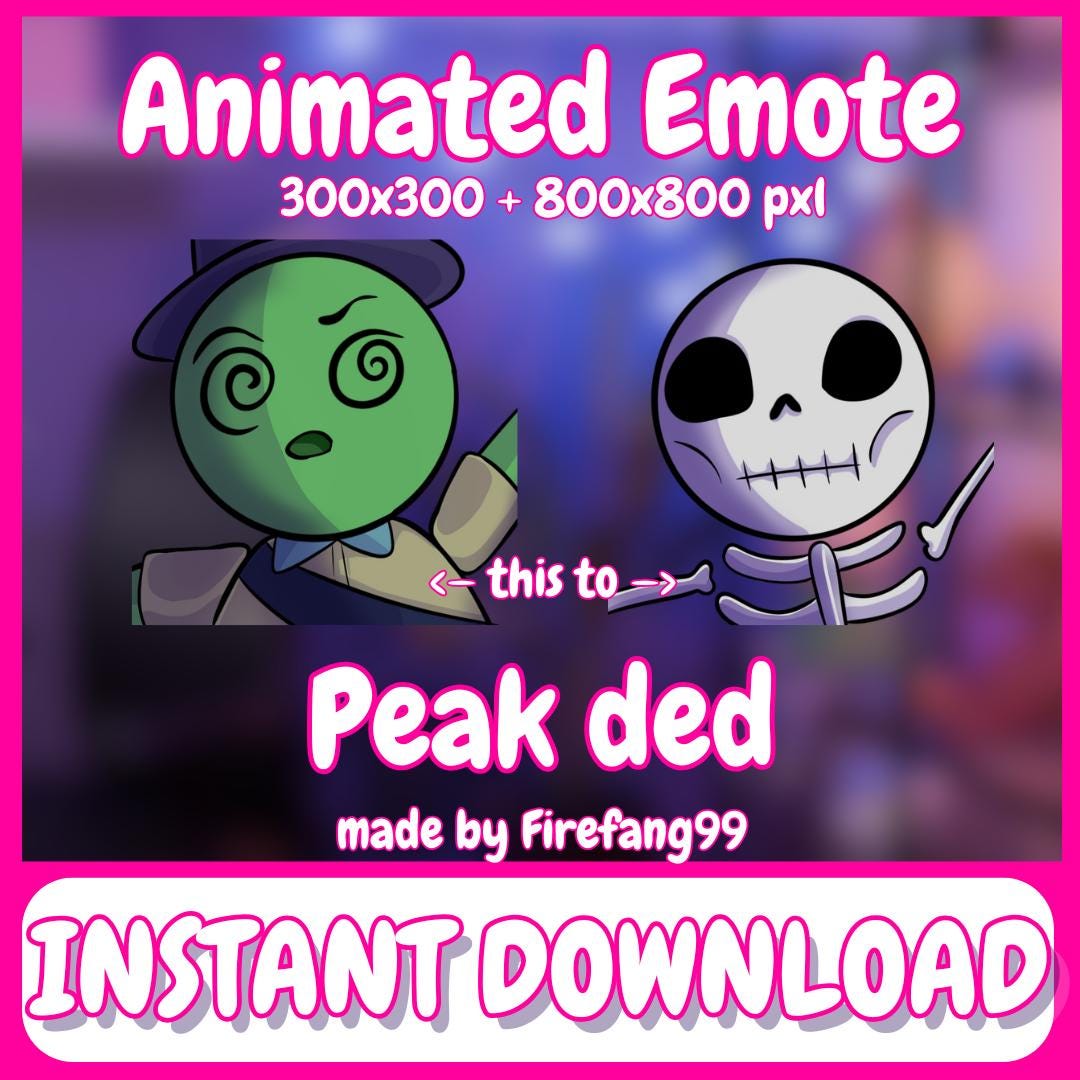 Animated Emote || Peak Dead || Twitch Streamer Emoji | Discord Emoji ...