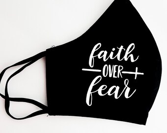 Faith Over Fear Mask - Etsy