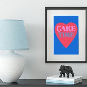 Blue Heart "forever" Quote for Home Printing - Instant Download and Add ...