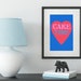 Blue Heart "forever" Quote for Home Printing - Instant Download and Add ...