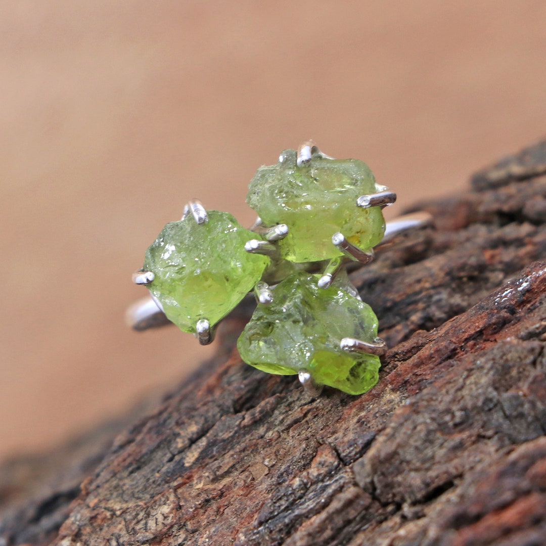 Liebenswerter Peridot Ring/ 925 Sterling Silber Ring aus Peridot ...