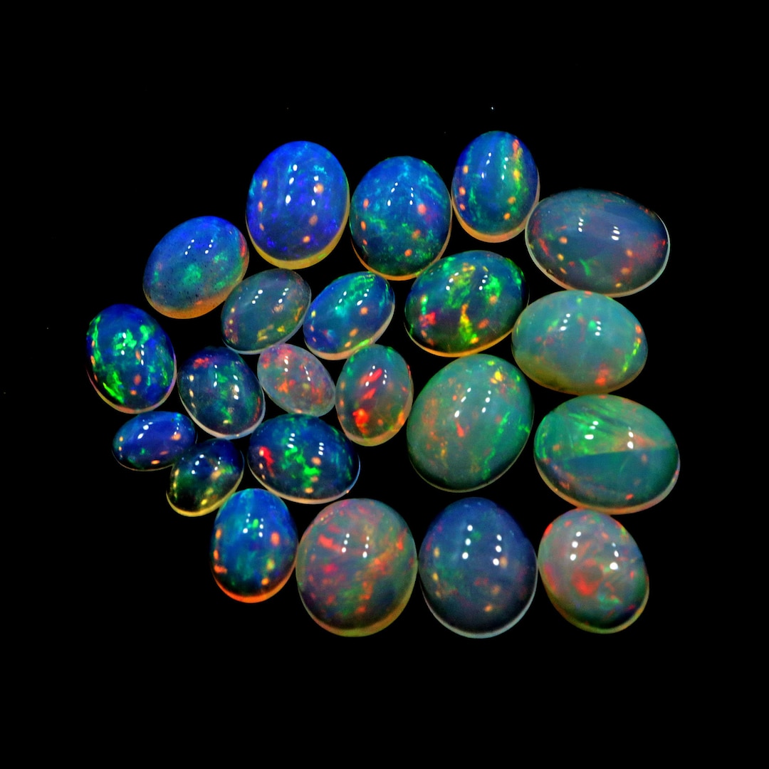 Buy Ethiopian Welo Opal Lot: 22.35 Ct Mix Size Oval Fire Opals Online ...