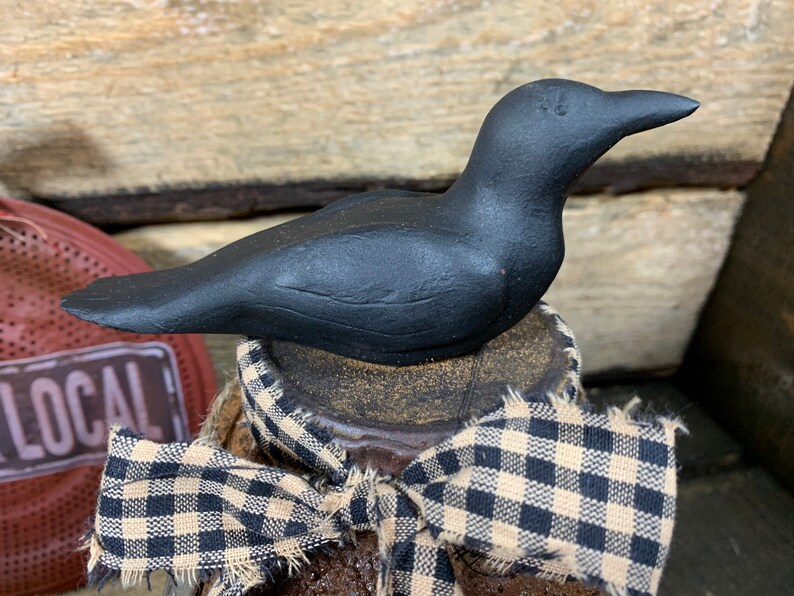 Primitive Crow Grungy Coffee Pantry Jar With Vintage Silver - Etsy