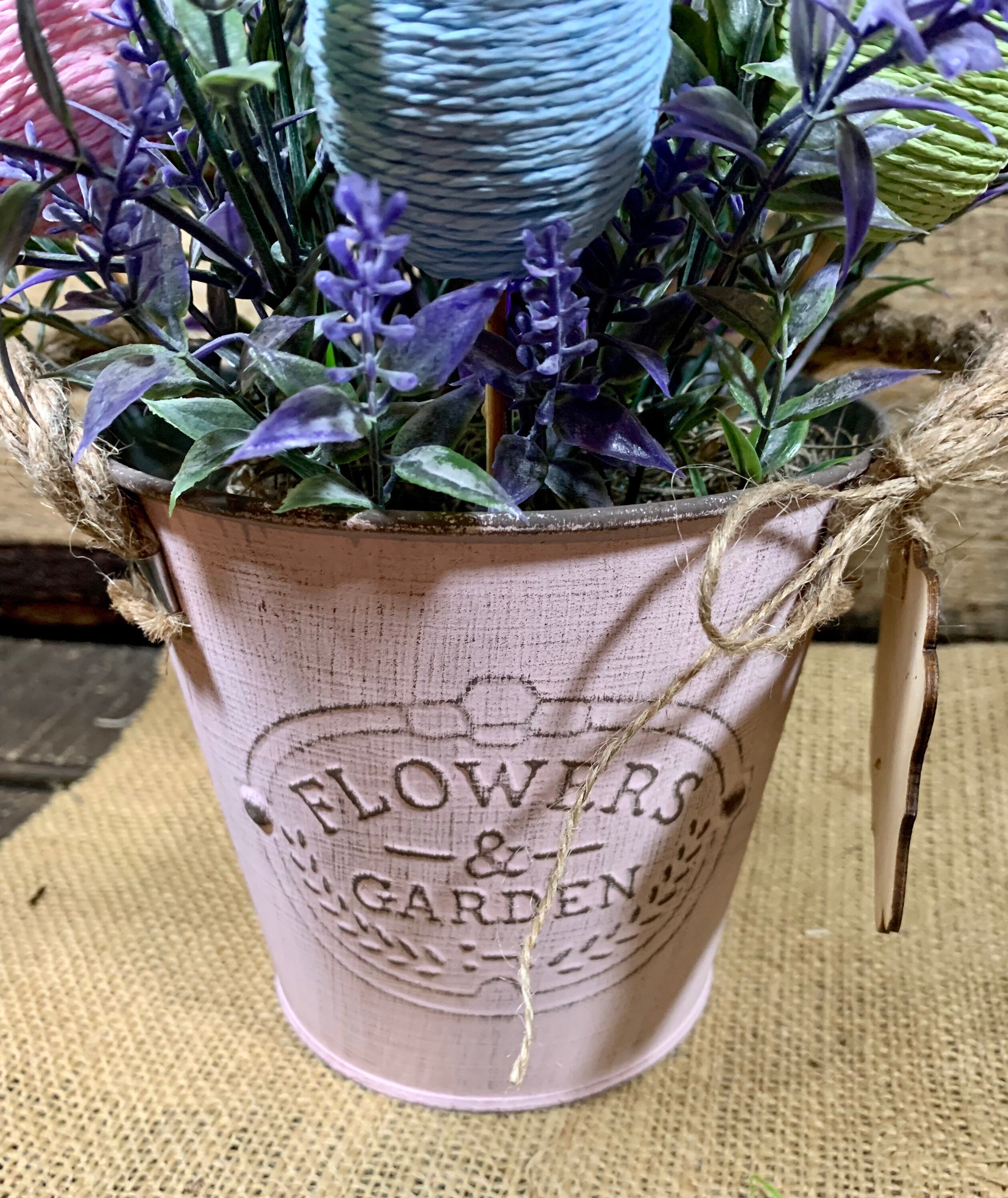 Farmhouse Spring Bucket With Flowers,eggs and Watering Can - Etsy