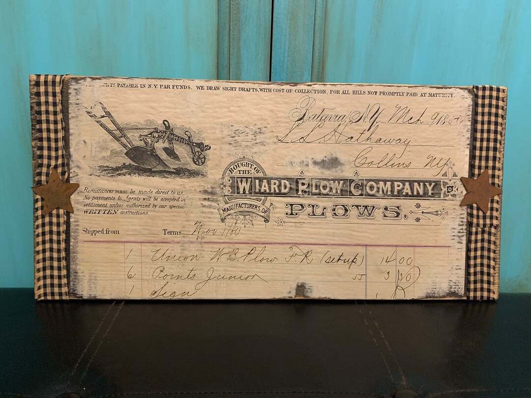 Primitive Farmhouse Rustic Wood Advertising Sign. Sales Ticket - Etsy