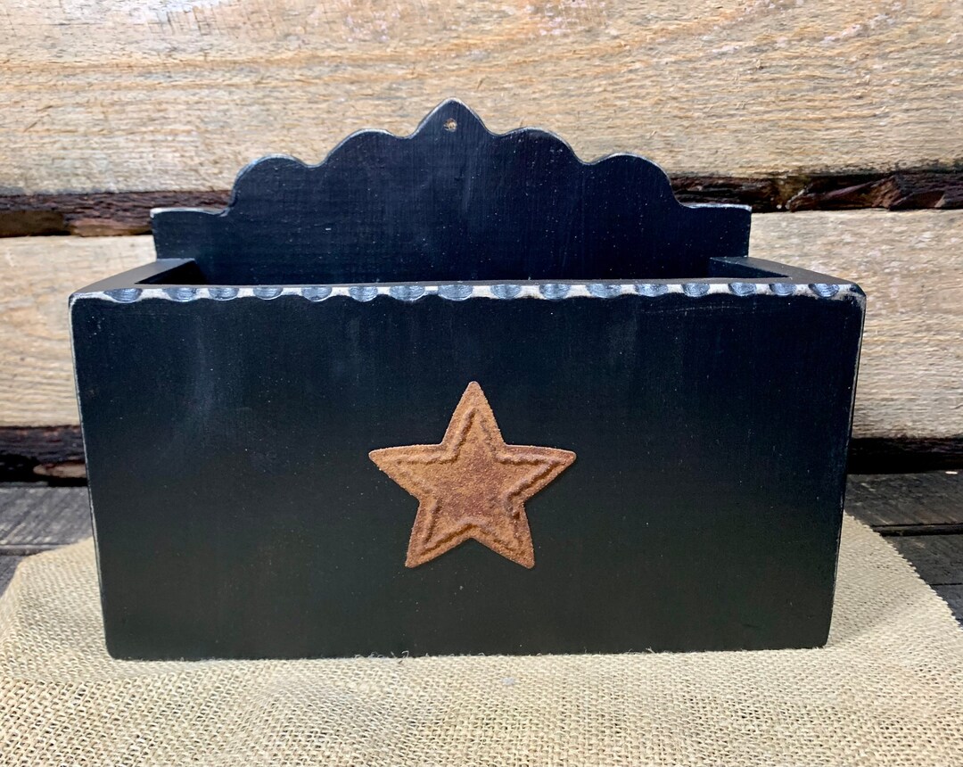 Primitive Wall Box or Shelf With Rusty Star - Etsy