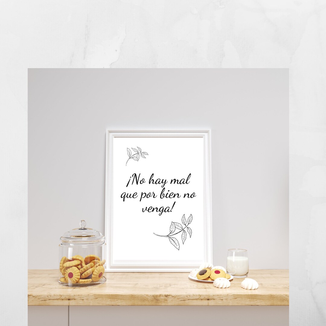 Black and White Spanish Printable Quotes, Inspirational Print ...