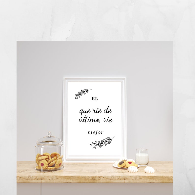 Black and White Spanish Printable Quotes, Inspirational Print ...