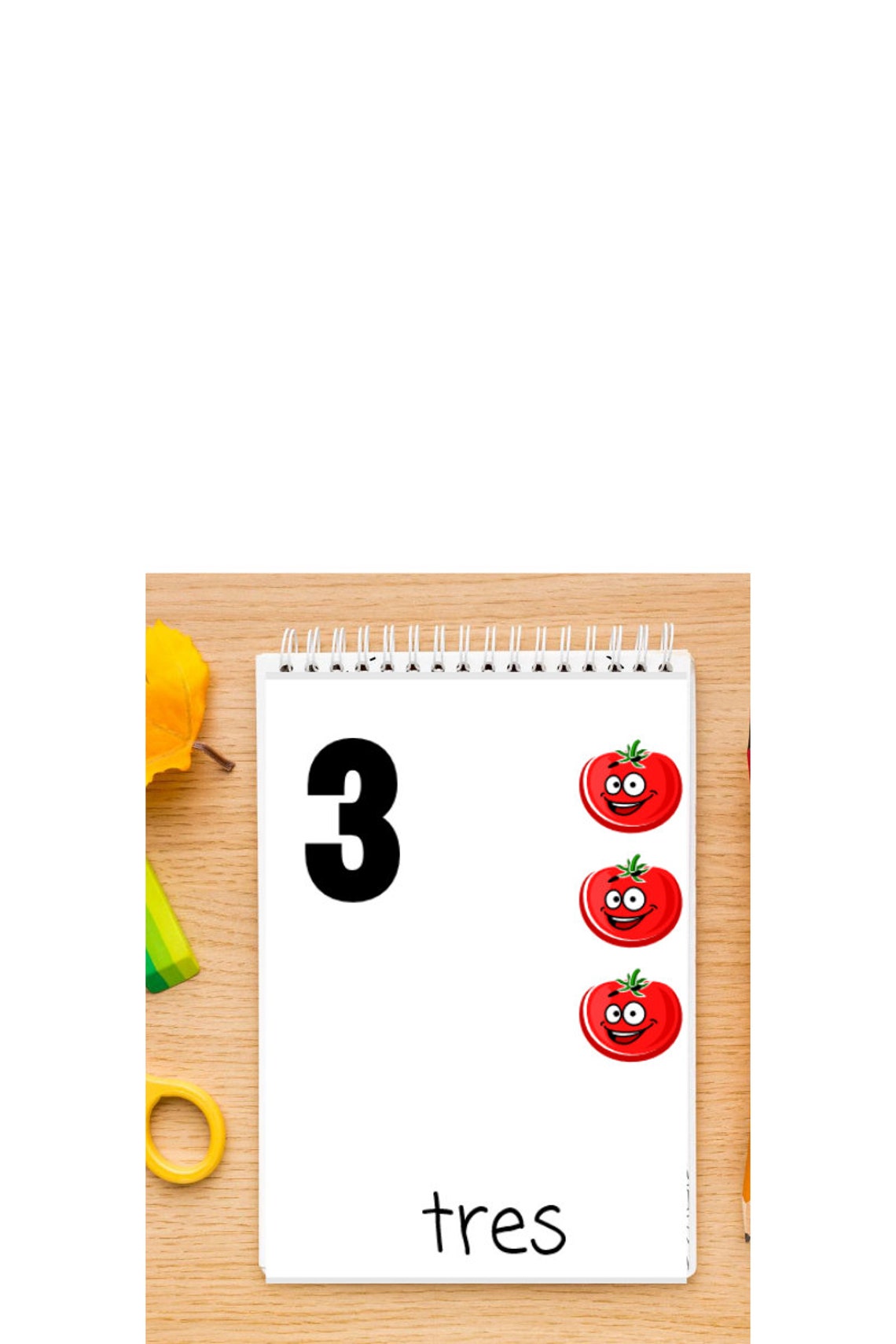 Printable 1-20 Spanish Numbers Flash Cards With Colored - Etsy