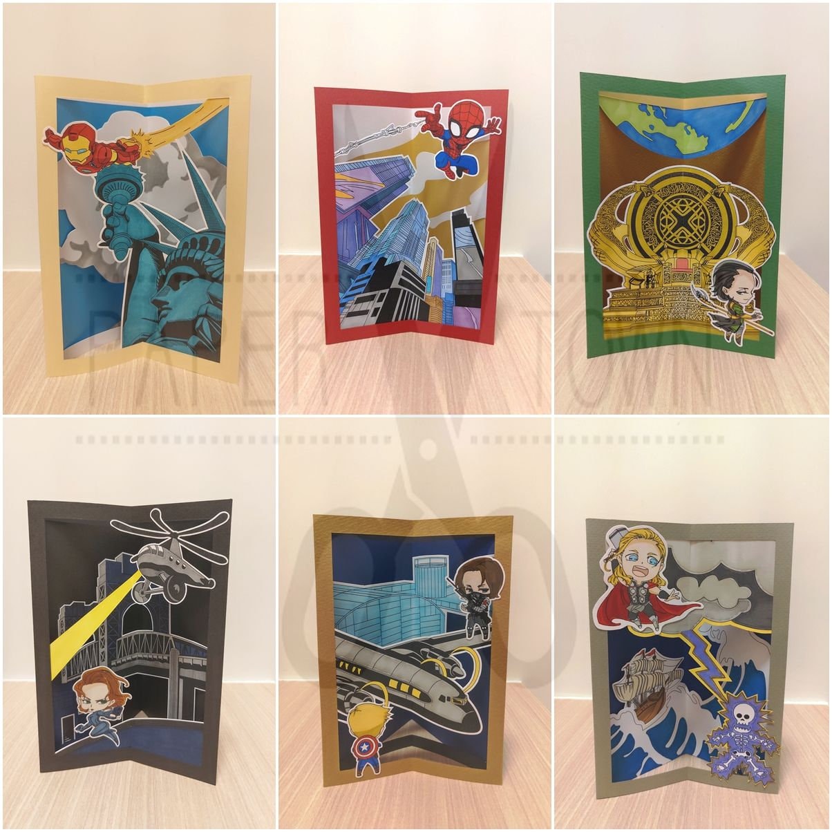 Color Template Carousel Pop up Book Super Hero - Etsy