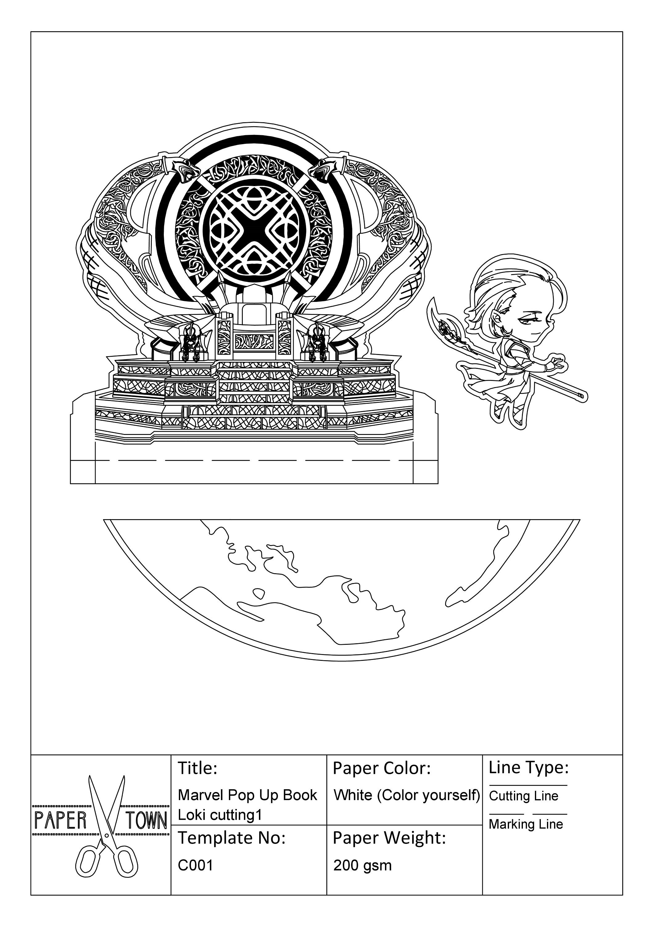 Color Template - Carousel Pop up Book – Super Hero - Etsy