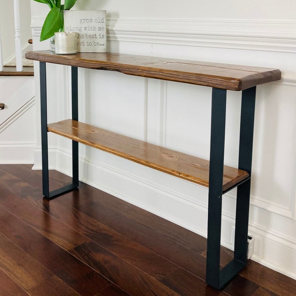 Reclaimed Wood Console Table - Etsy