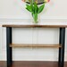 Entryway Table Console With Metal Legs and Distressed Wood, Entryway ...