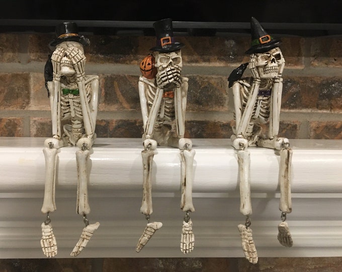 Halloween Skeleton Shelf Decor, Next Day Shipping! Halloween, Skeleton ...