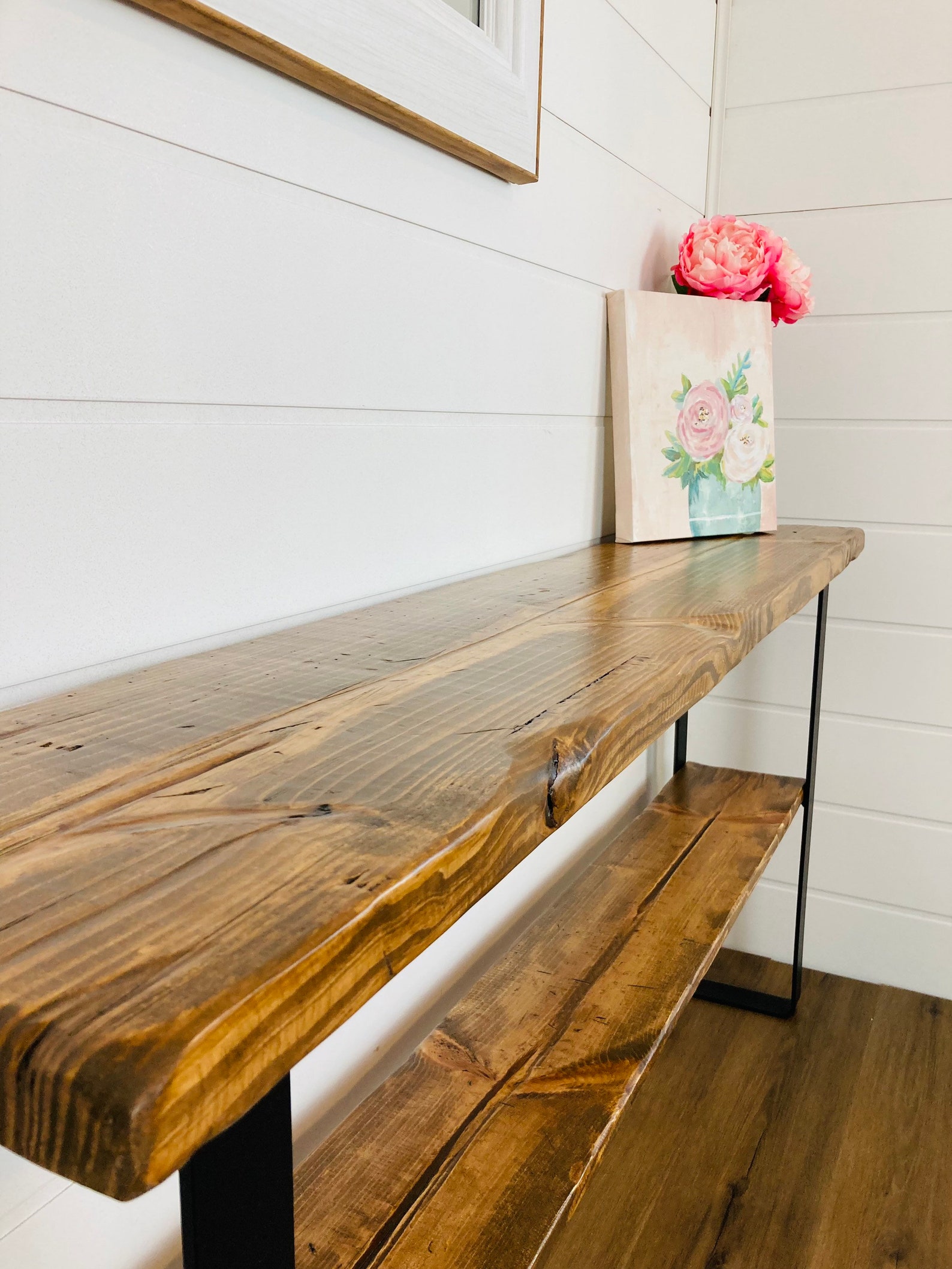 Entryway Table Console With Distressed Wood Entryway Table - Etsy