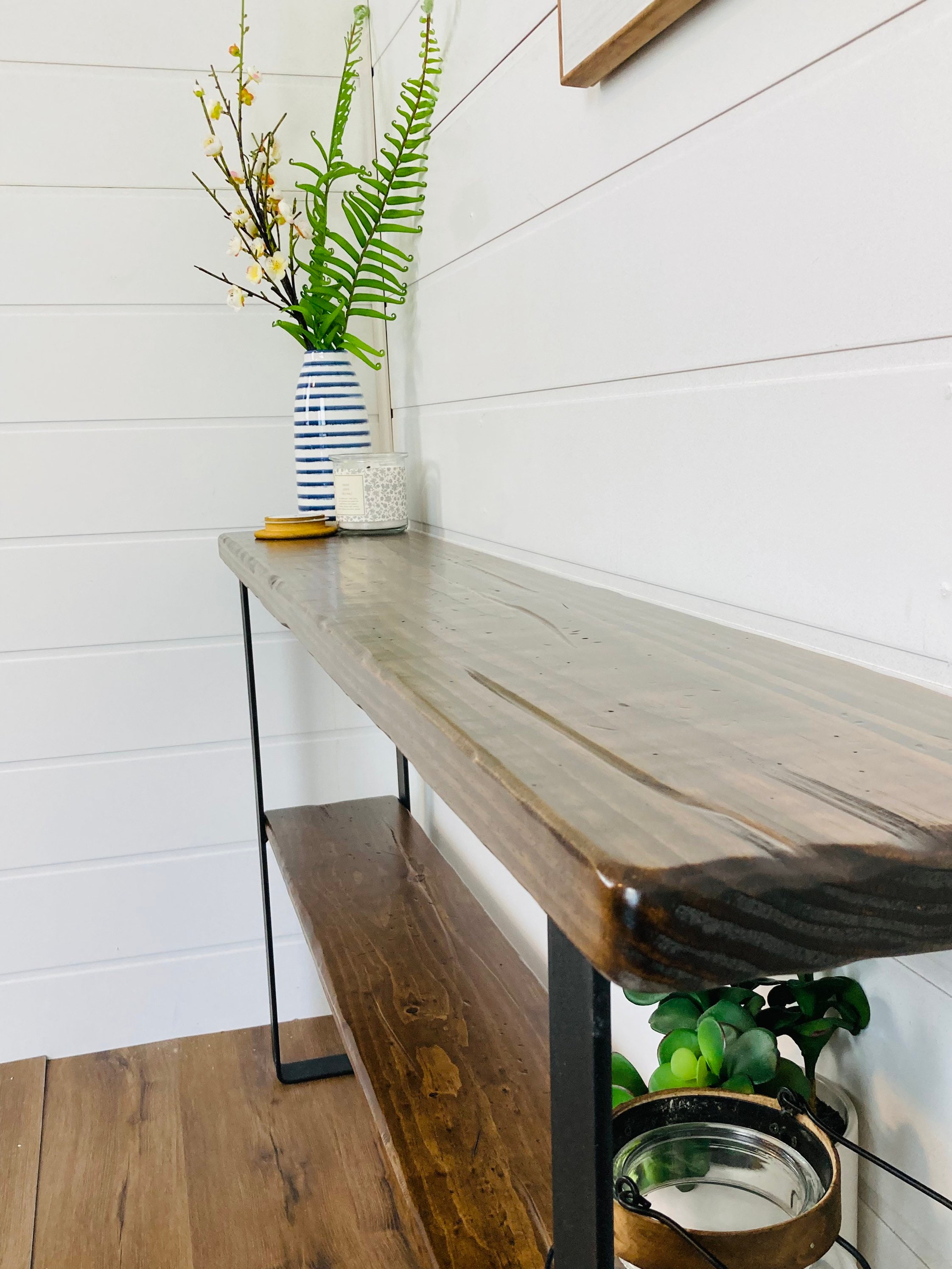 Rustic Narrow Console Table - Farmhouse Home Decor - Modern Narrow ...