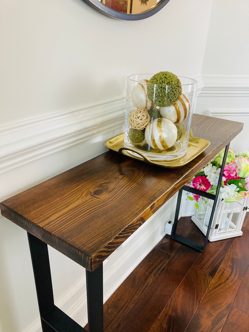 Narrow Console Table With Metal Legs, Console Table, Entryway Console ...