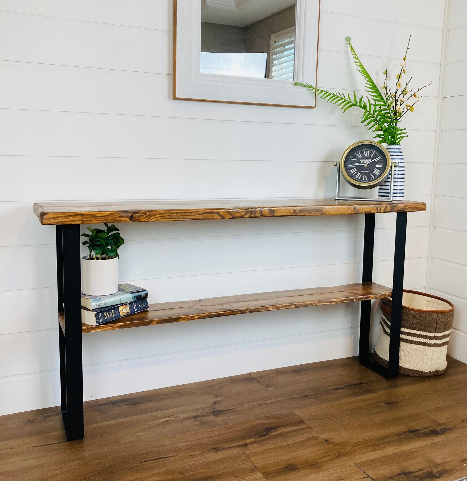 Entryway Table Console With Distressed Wood Entryway Table - Etsy