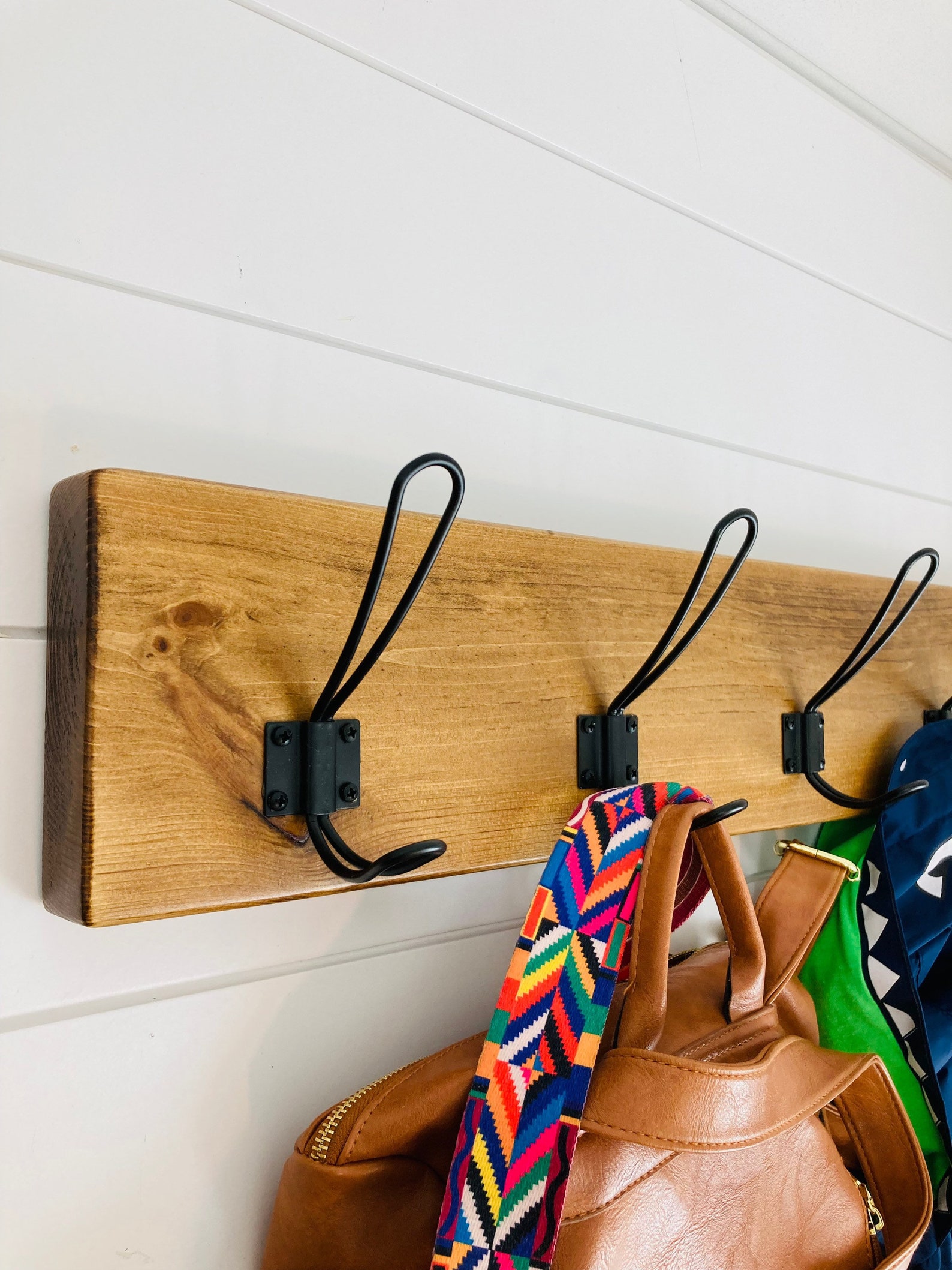 Rustic Farmhouse Coat Rack Entryway Organizer Bathroom - Etsy