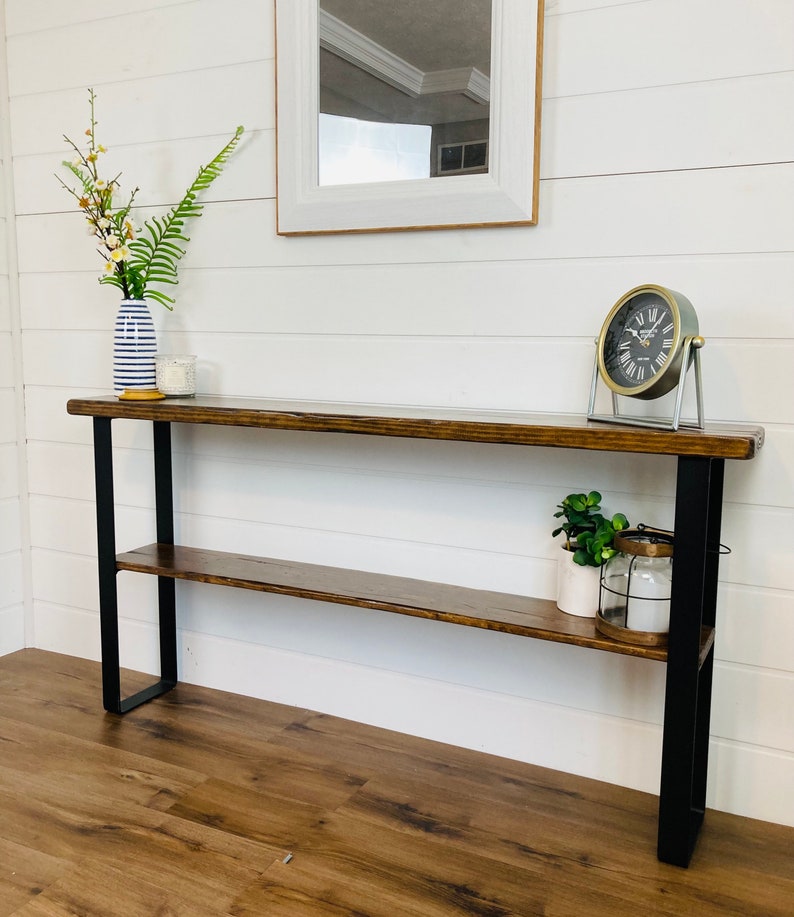 Narrow Console Table With Metal Legs Console Table Entryway - Etsy