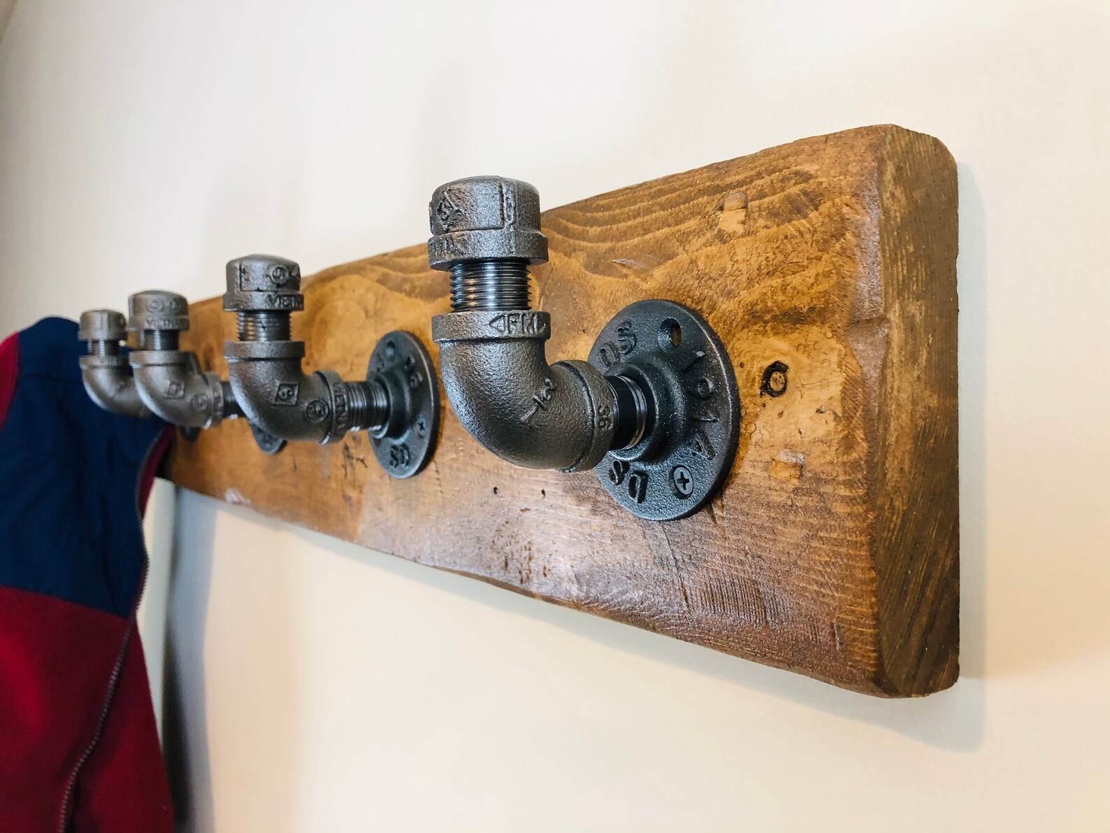 Rustic Farmhouse Coat Rack Distressed Wood Entryway | Etsy