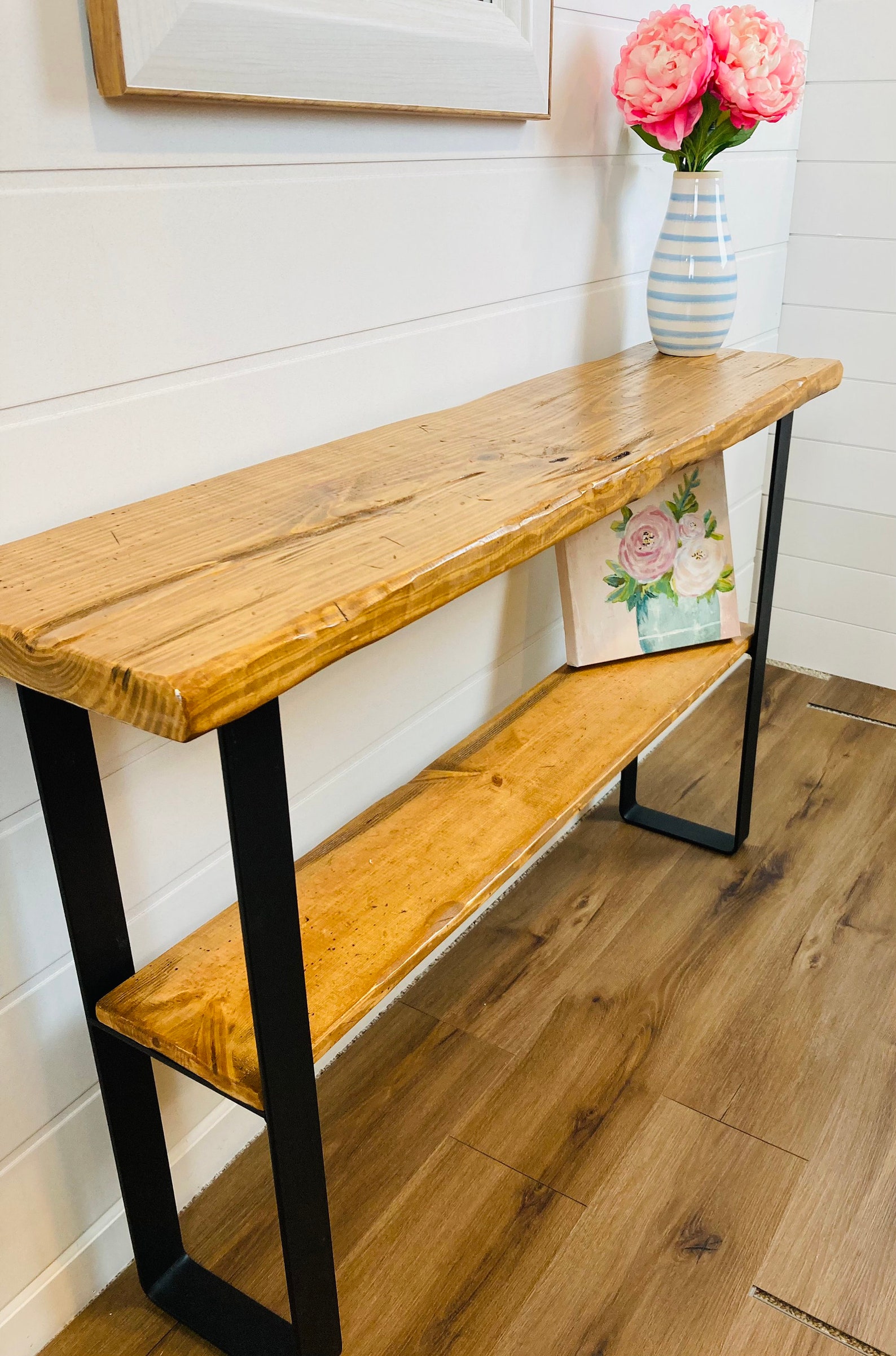 Entryway Table Console With Distressed Wood Entryway Table - Etsy