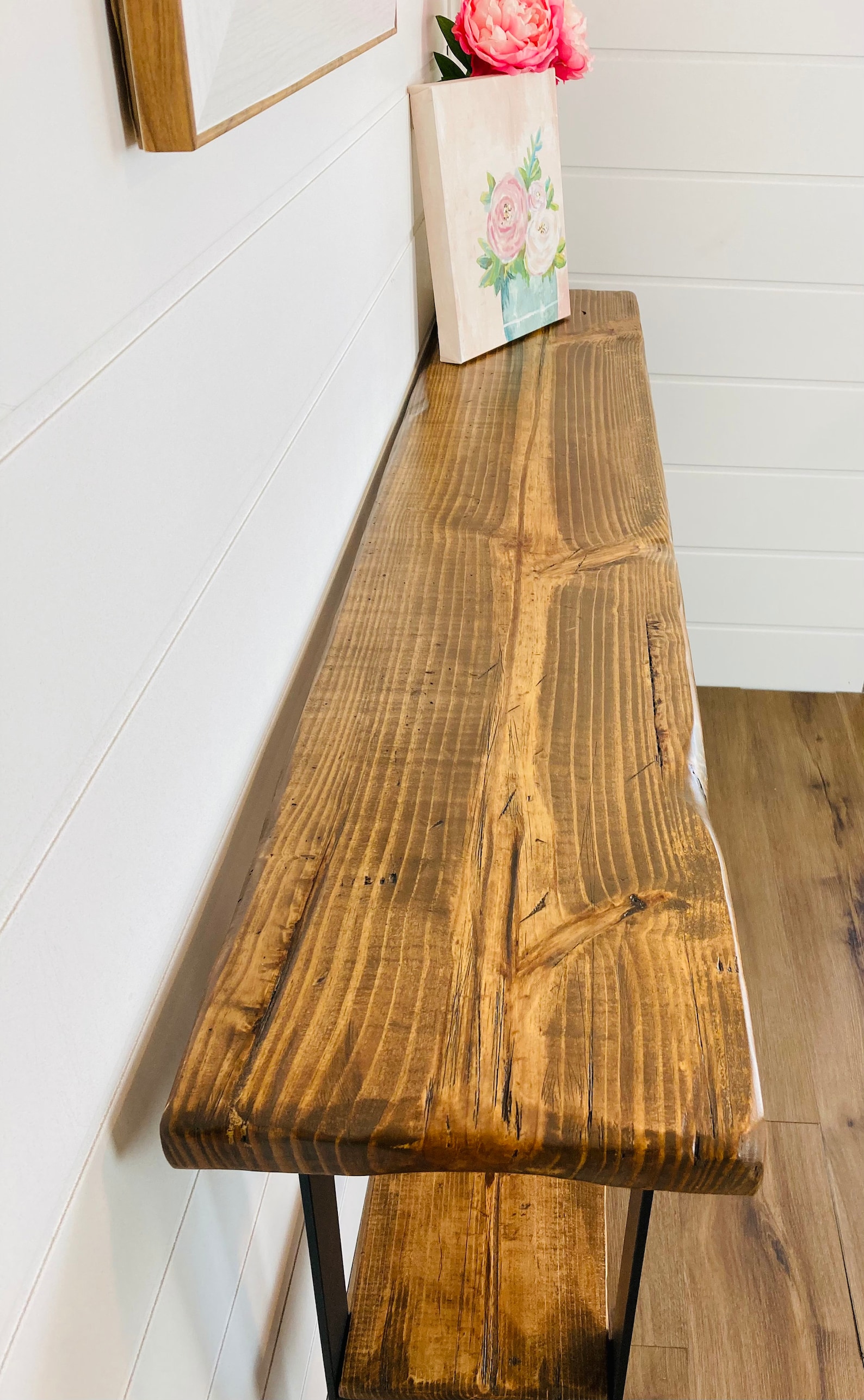 Entryway Console Table With Distressed Wood Console Table - Etsy