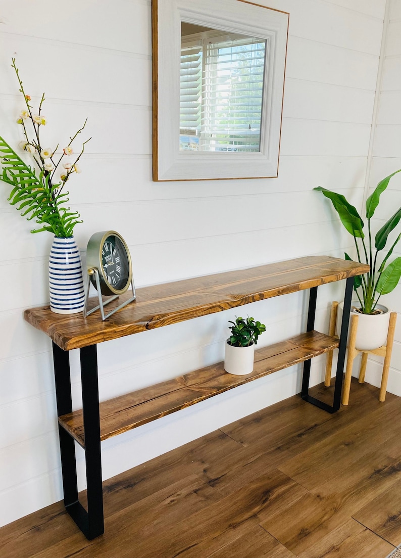 Entryway Table Console With Distressed Wood Entryway Table - Etsy