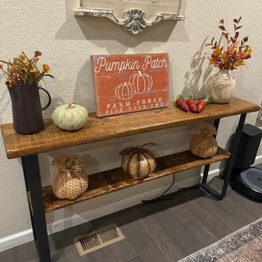 Rustic Narrow Console Table - Farmhouse Home Decor - Modern Narrow ...