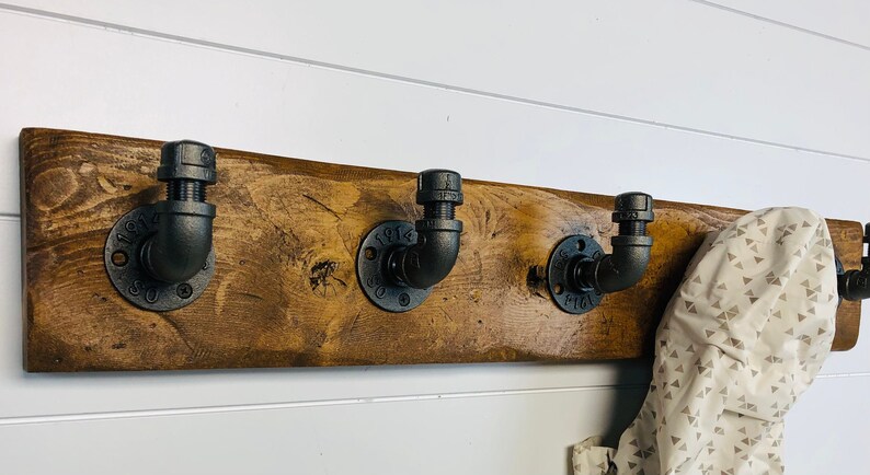 Rustic Farmhouse Coat Rack Distressed Wood Entryway | Etsy