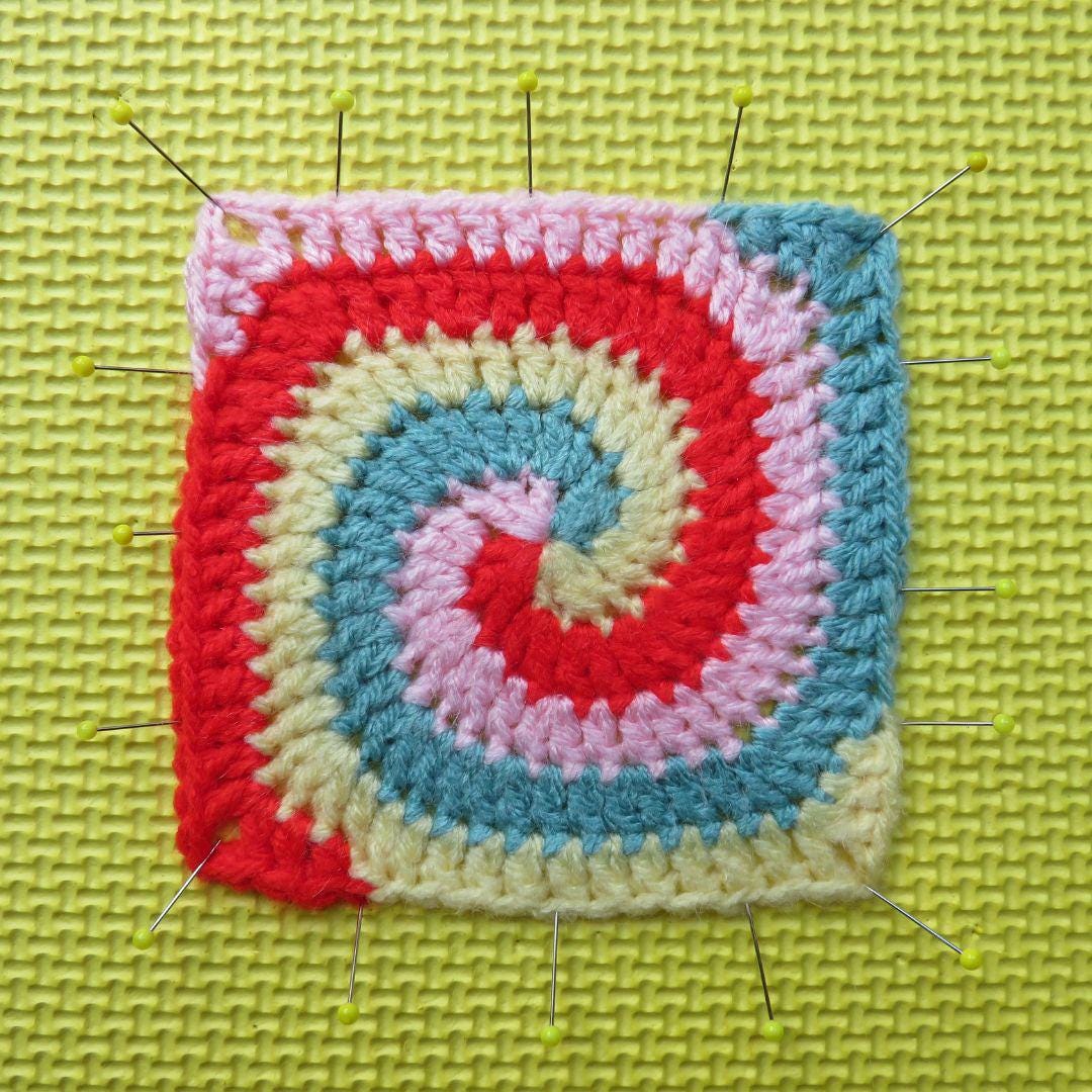Spiral Granny Square - Crochet Pattern - PDF Pattern - Etsy