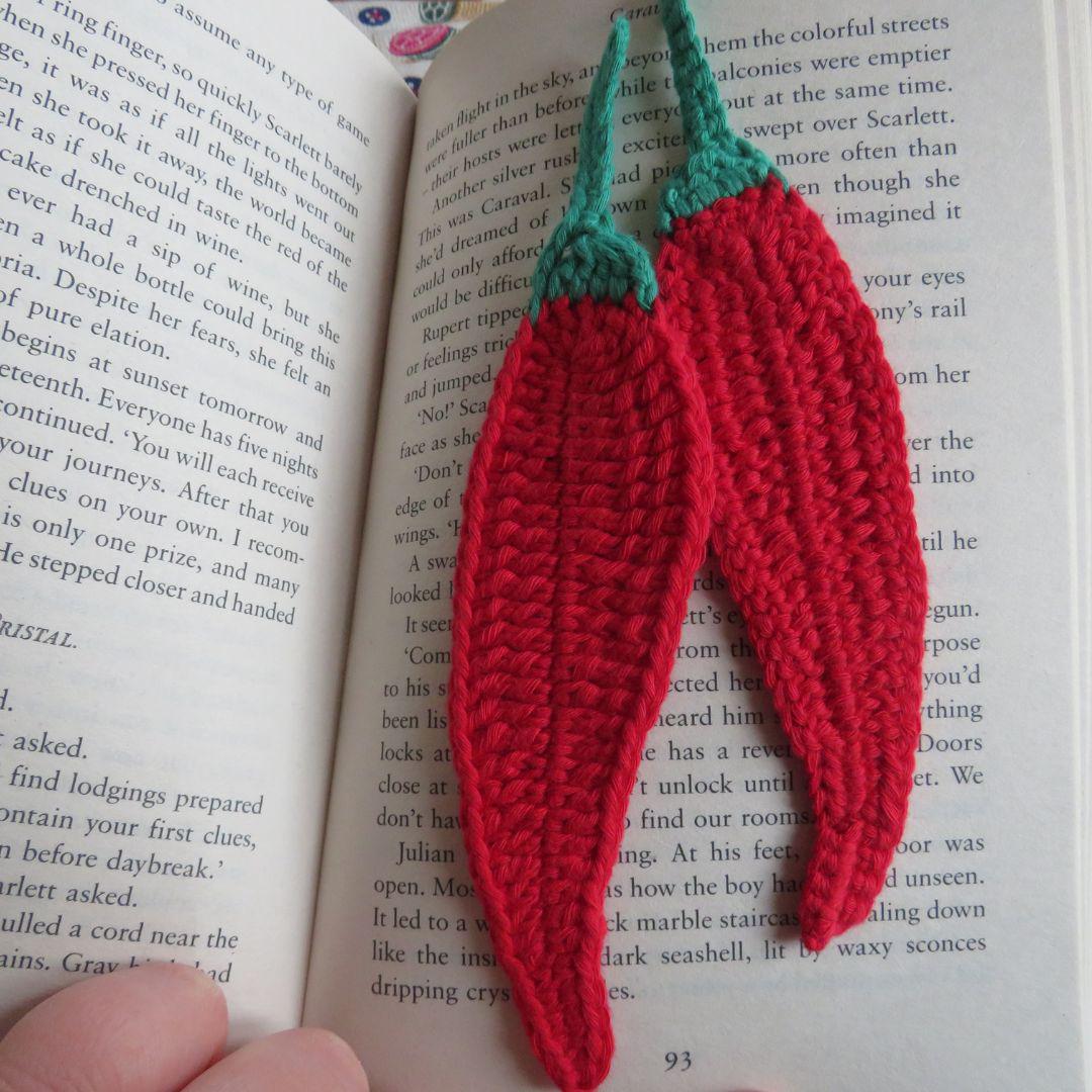 Chili Pepper Crochet Pattern - Spicy Bookmark - PDF Pattern - Etsy