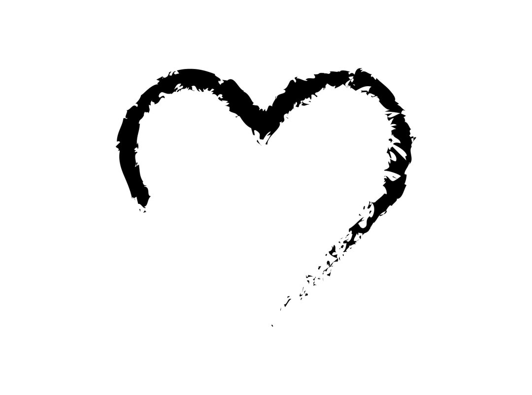 Rough Heart Vector, SVG, EPS - Etsy