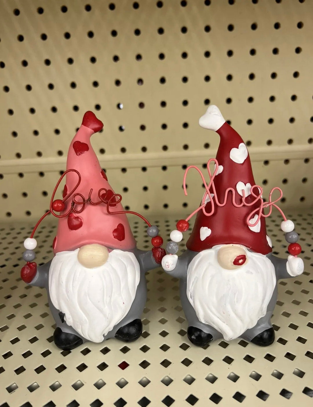 Love and Hugs Gnome Figurines Valentines Day Mantel Table Decor Vday ...