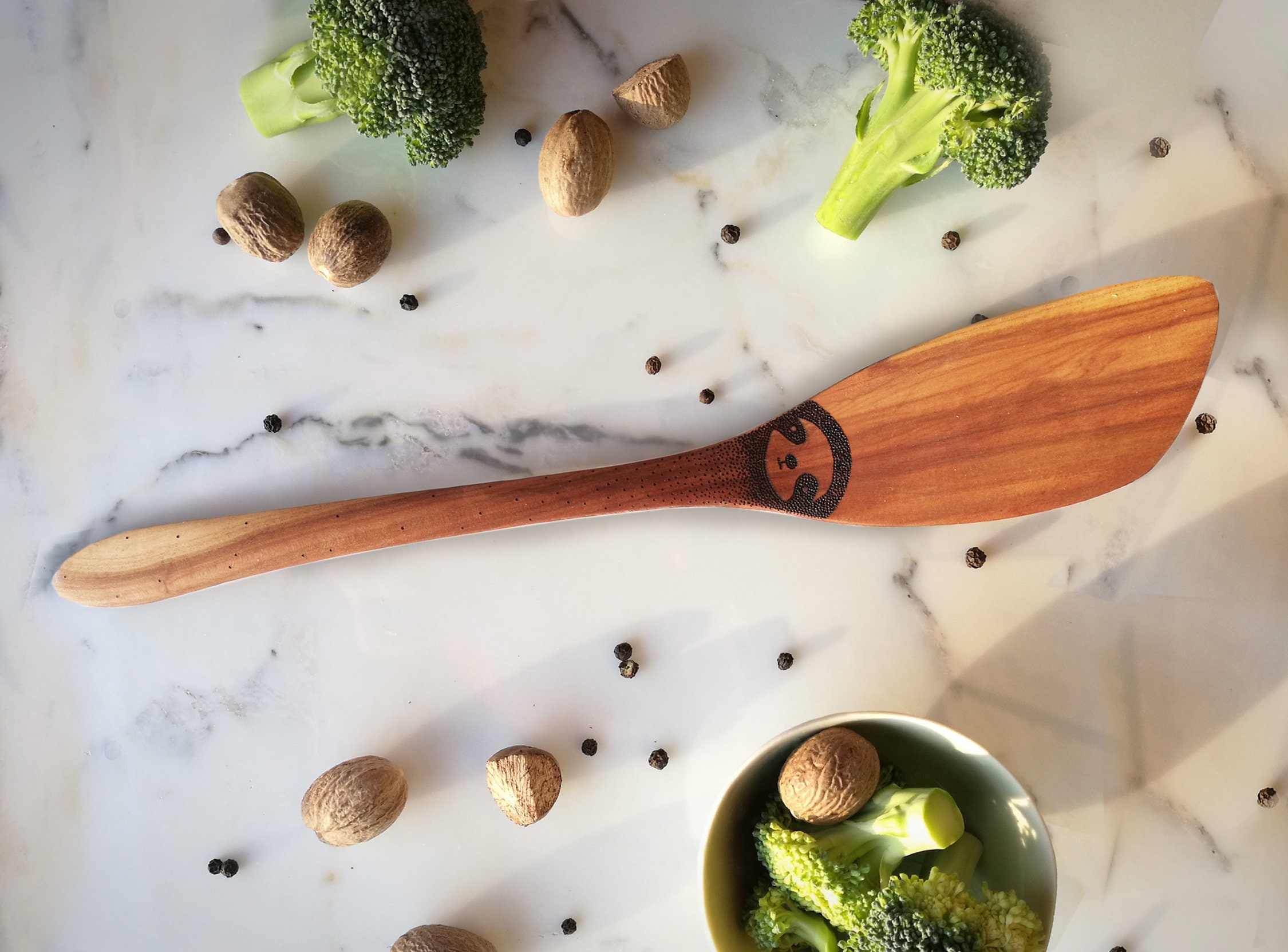 Left Handed Spatula, Wooden Kitchen Spatula, Handcrafted Wood Spatula ...