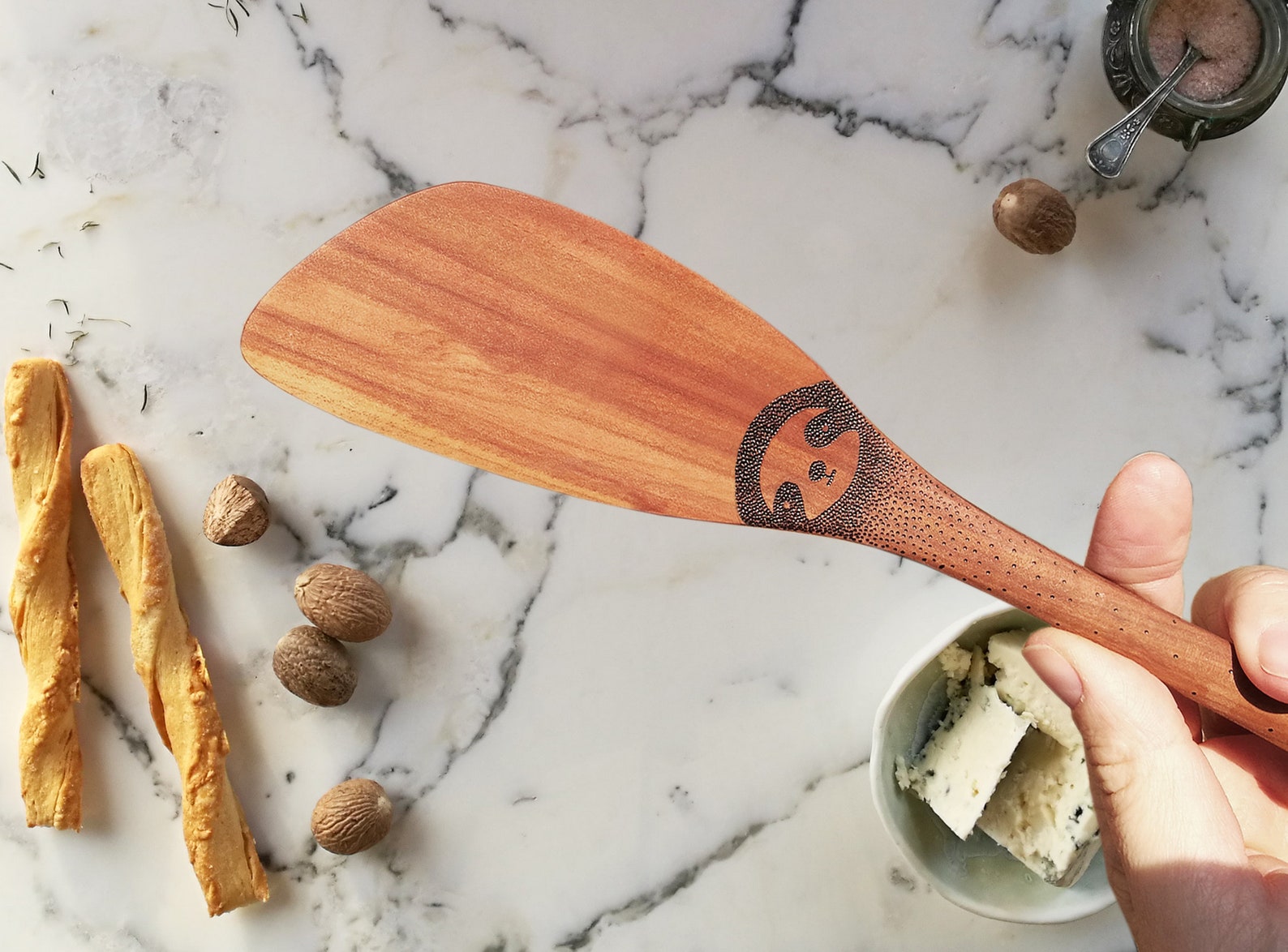 Left Handed Spatula, Wooden Kitchen Spatula, Handcrafted Wood Spatula ...