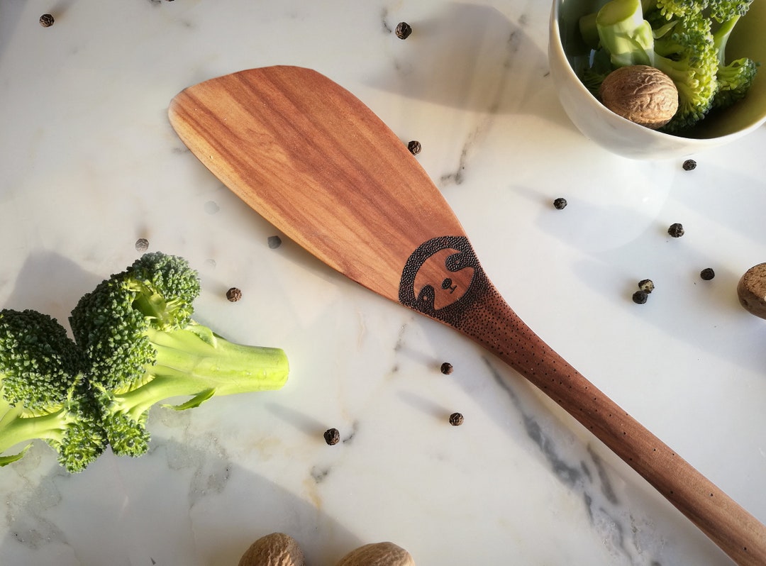 Left Handed Spatula, Wooden Kitchen Spatula, Handcrafted Wood Spatula ...