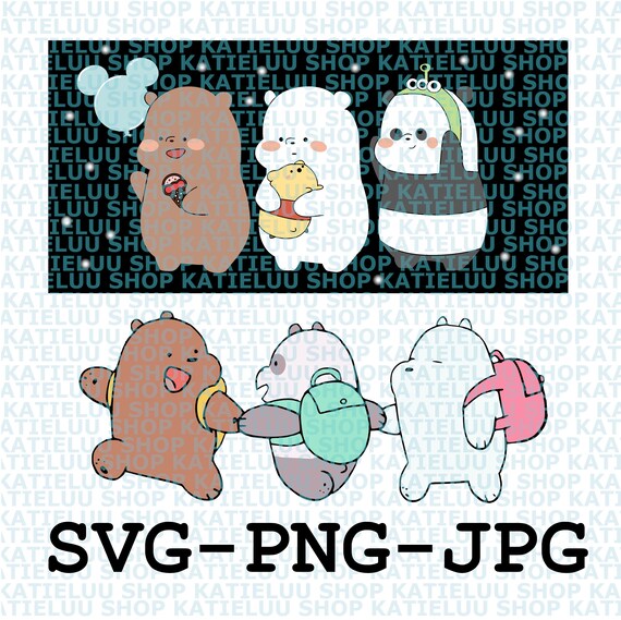 We Bare Bears SVG Png Ice Bear We Bare Bears Svg. Teddy Bear | Etsy
