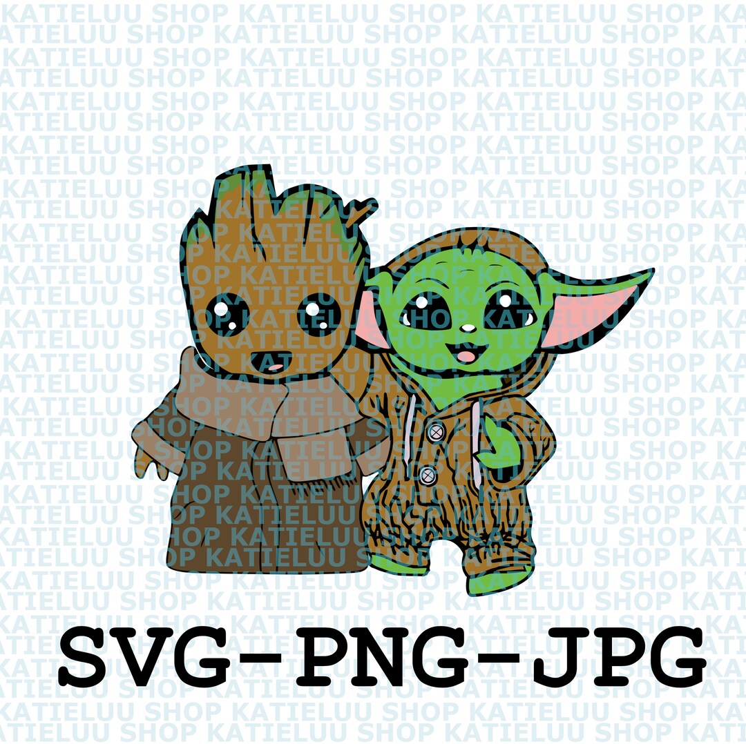 Baby Yoda SVG and PNG Silhouette, Baby Yoda Groot Star Wars the ...