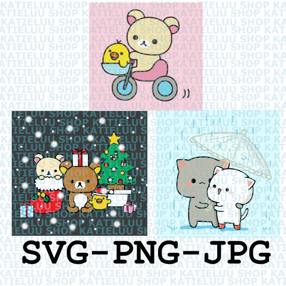 Rilakkuma Svg Clip Art Digital Download Rilakkuma Christmas - Etsy
